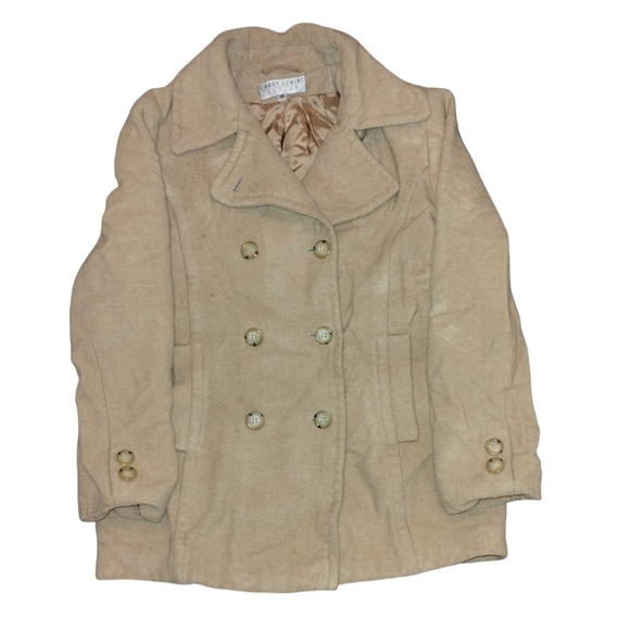 Larry Levine | Jackets & Coats | Larry Levine Womens Tan Camel Hair Pea ...
